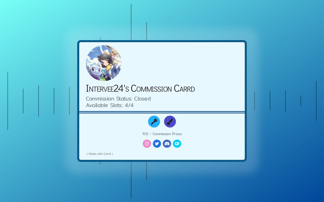 Vee's Commission Carrd 2